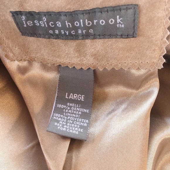 Jessica Holbrook | Jackets & Coats | Jessica Holbrook Beige Suede ...